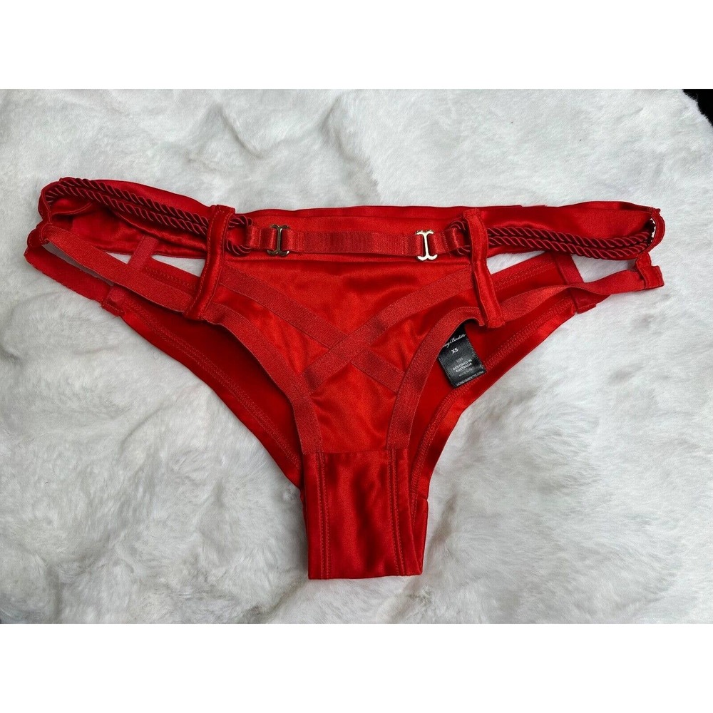 Honey Birdette Shibari Red Rope Panty X-Small - Gem